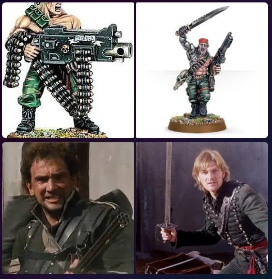 Sergeant Harper and Colonel Straken just references to the '93-'96ish ...