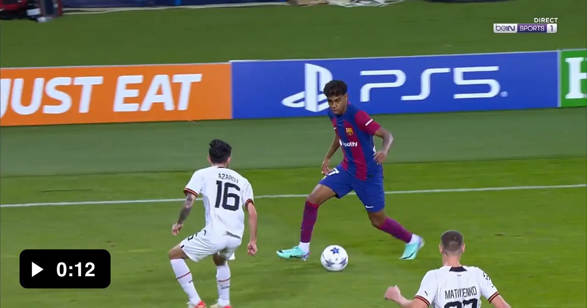 Tidy footwork from Lamine Yamal vs Shakhtar. - 9GAG