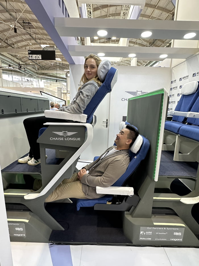 New double decked economy class concept seat. - 9GAG