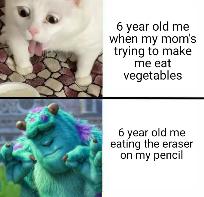 Eating erasers as a child was exquisite - 9GAG
