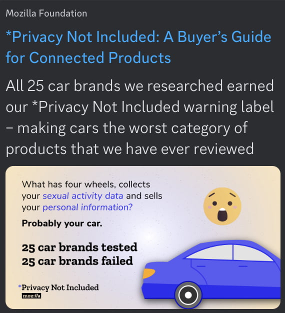 Apparently, smart cars with internet connection are gathering horrible ...