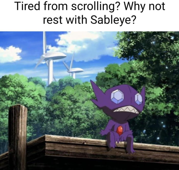 Rest with sableye (credit to orsomething) - 9GAG