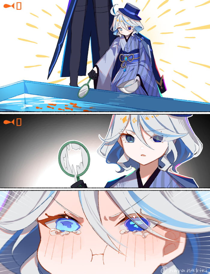 Furina tries fishing! - 9GAG