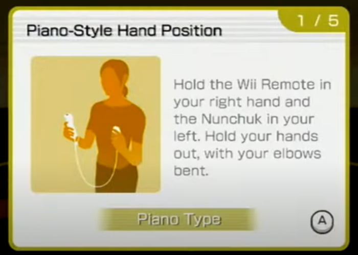 (From Wii Music): The description tells the player hold the Wii Remote ...