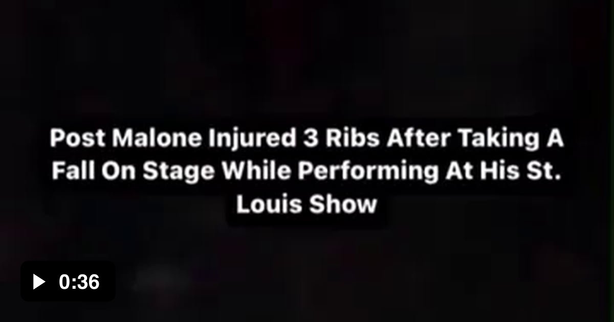 Post Malone fell and "Broke Mybone" - 9GAG