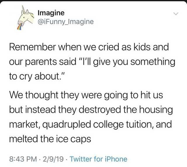 "Cries in Millenial" - 9GAG