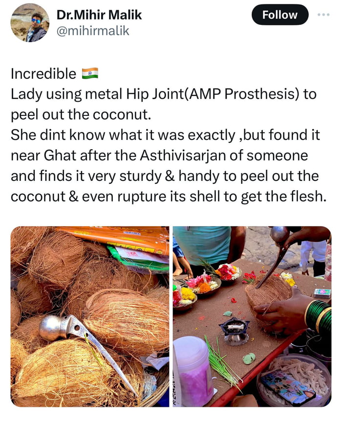 Titanium Coconut peeler. - 9GAG