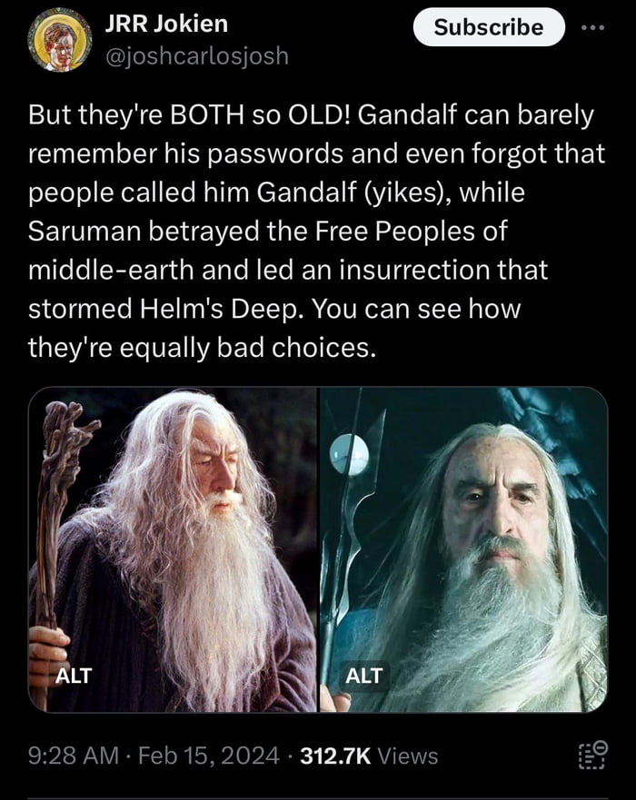 “Both sides-ing” Gandalf. - 9GAG