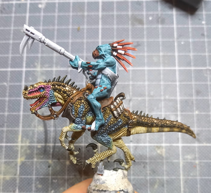 Kroot Kitbash WIP, count-as Knarloc Rider - 9GAG