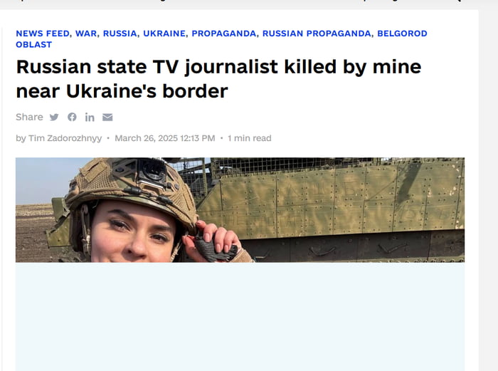''journalist'' mocks Ukraine. 3 days later obliterated by a mine ...
