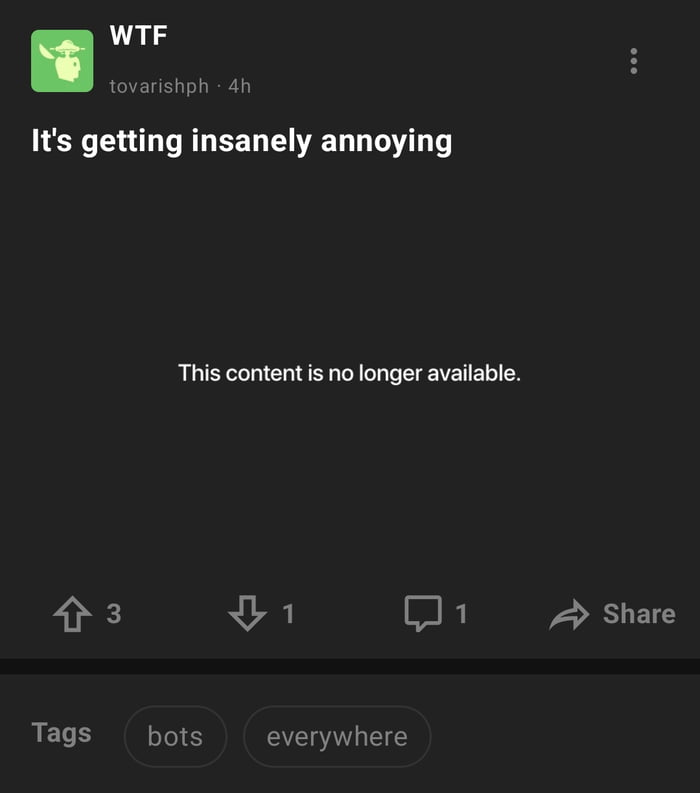 How about blocking bots instead, 9gag? - 9GAG