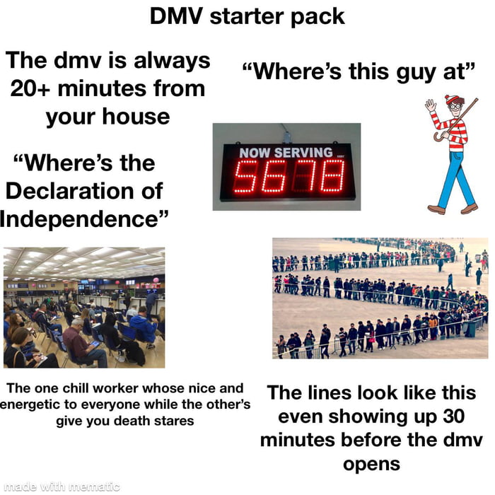 DMV starter pack - 9GAG