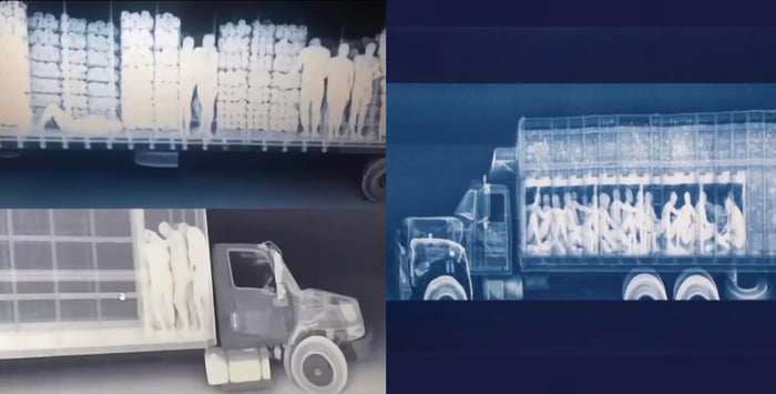X-rays of trucks intercepted at the Mexican border - 9GAG