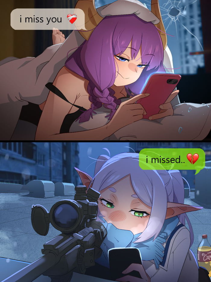 Frieren loves sending messages - 9GAG