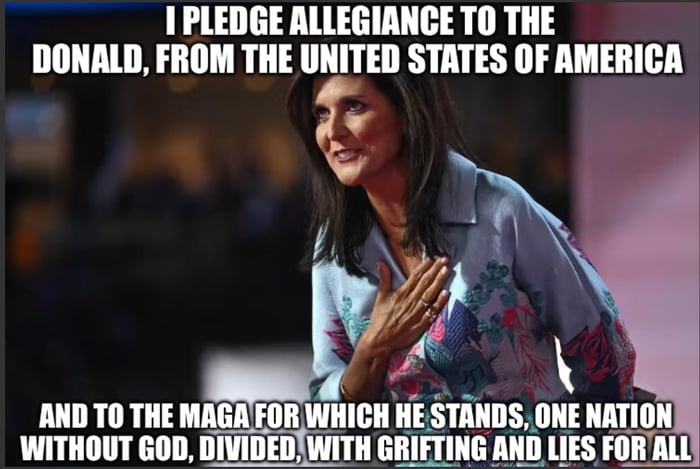 And just like THAT, Nikki has pledged total loyalty to her masters 💵 - 9GAG