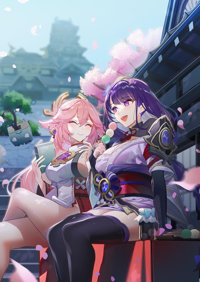 Raiden and Yae Miko - 9GAG