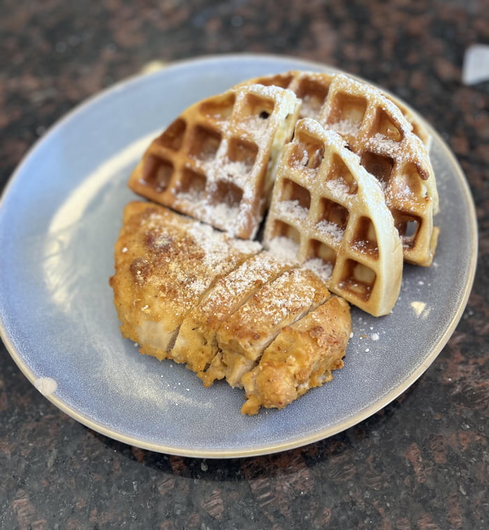 Air fried chicken and waffles - 9GAG