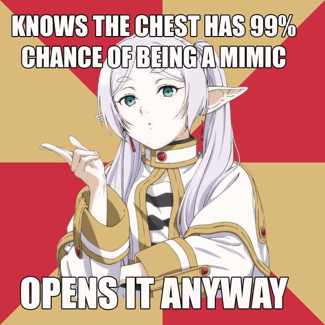 Frieren's theory on Mimic and Chests - 9GAG