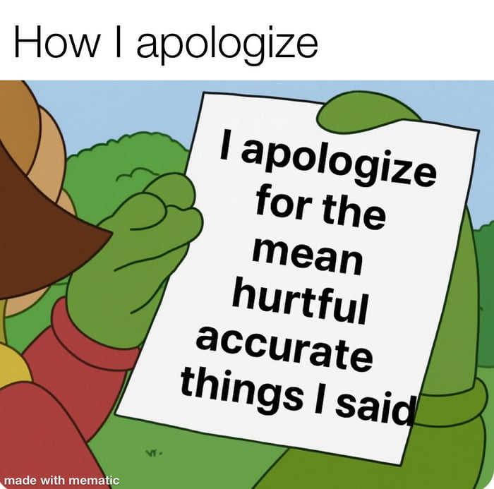 A real apology - 9GAG
