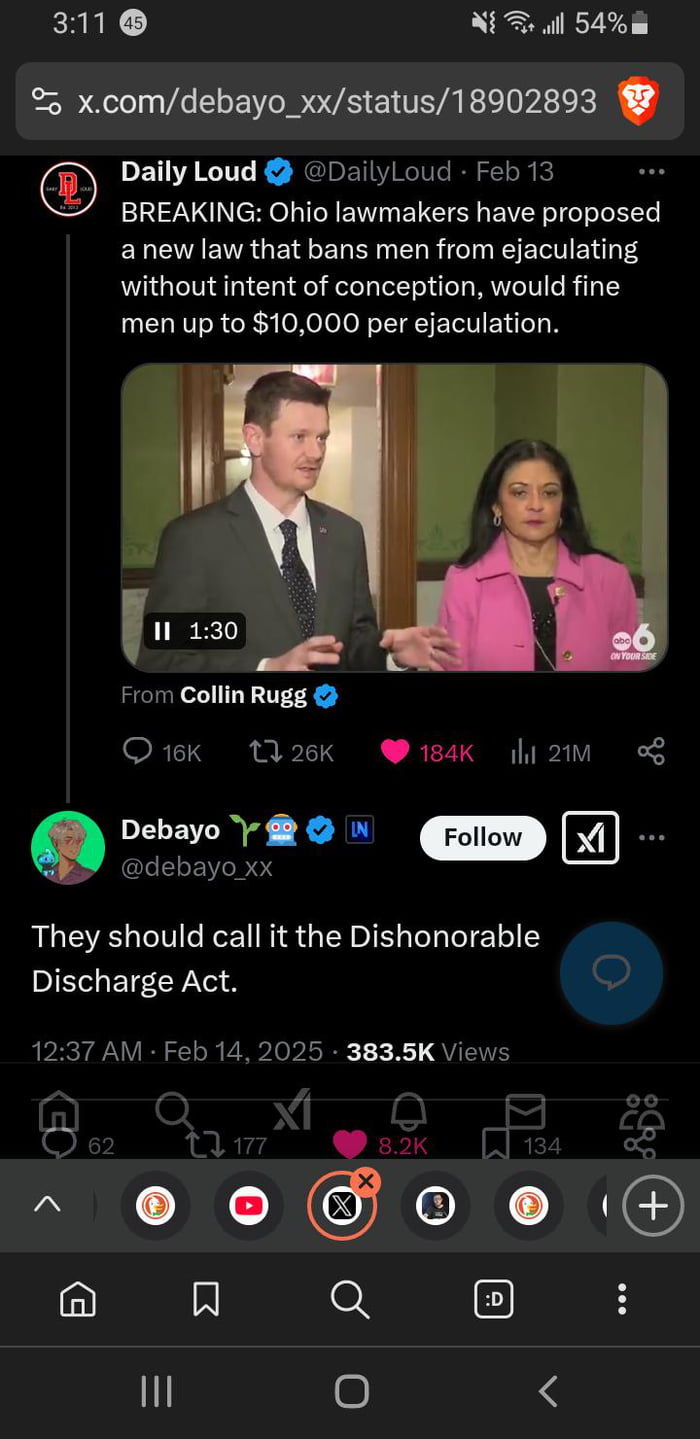 Ohio New Law Would Fine Men Up to $10,000 per Ejaculation. - 9GAG