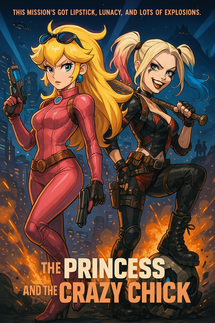 Princess Peach & Harley Quinn - 9GAG