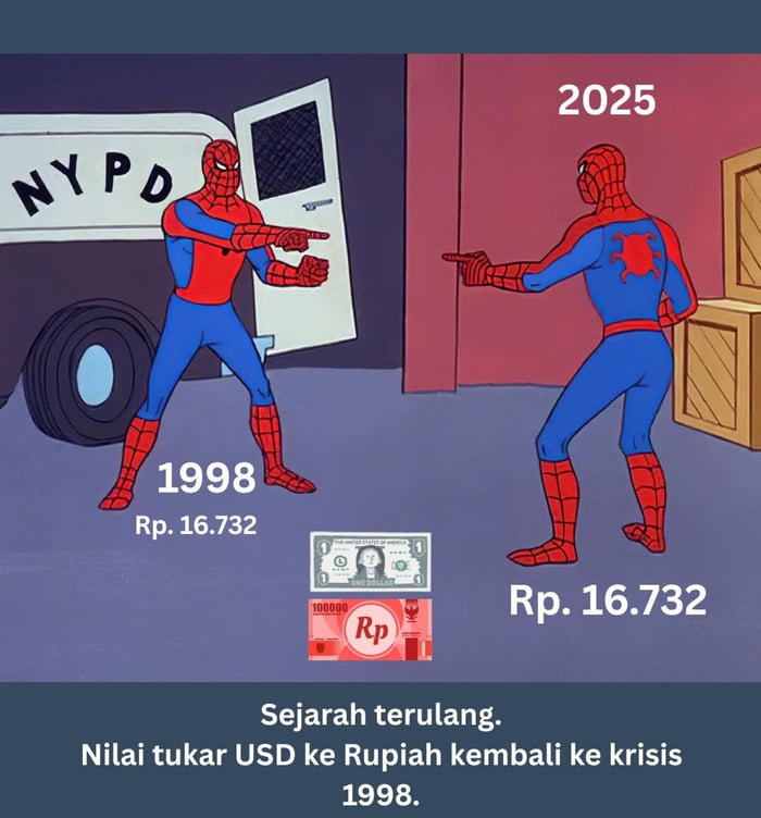 Akankan sesecepat tahun 1998 rupiah menguat kembali ke Rp 7000an.. - 9GAG