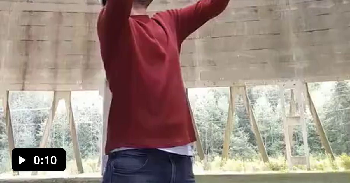 The sound of a balloon popping inside a cylindrical structure. - 9GAG