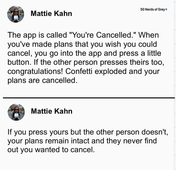 The app we all desperately need for those questionable plans. - 9GAG