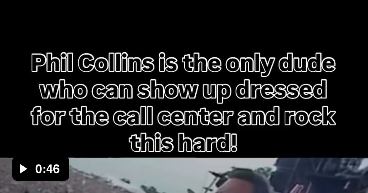 Phil Collins, proving you can rock out in a button-up shirt and still ...