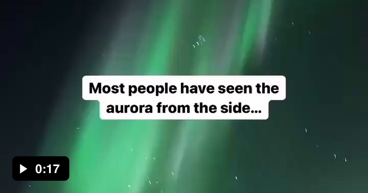 This is what the aurora looks like from directly overhead. Absolutely ...