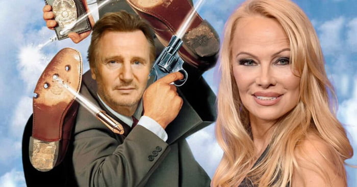 Just in case you didn't know, they're remaking Naked Gun with Liam Neeson and Pamela Anderson - 9GAG