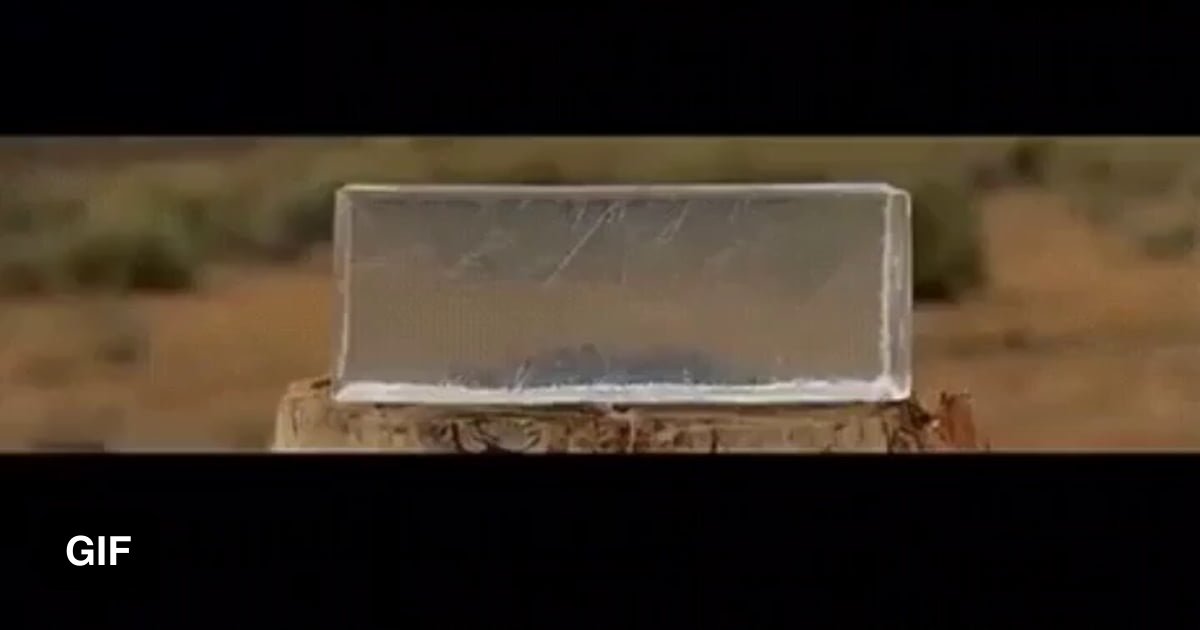 Ballistics gel contracting so fast that it causes an explosion. - 9GAG
