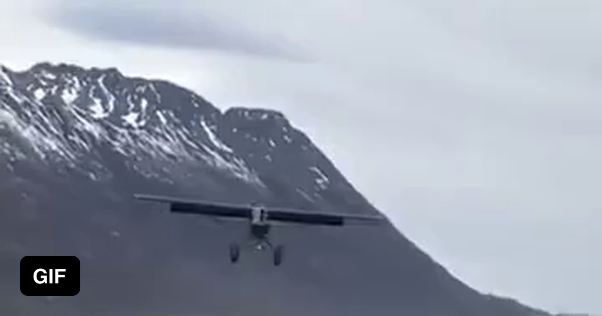 Alaska bush pilot showing off his landing skills in high winds. - 9GAG