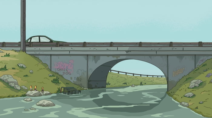 Another reference to Gravity Falls (Cypher is spray-painted on the ...