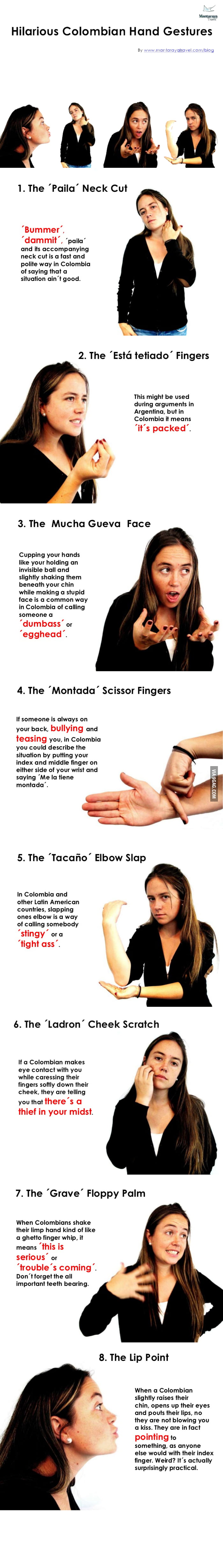 Hilarious colombian hand gestures - 9GAG