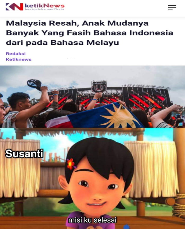 Bahasa indonesia jelas lebih masuk akal di telinga - 9GAG