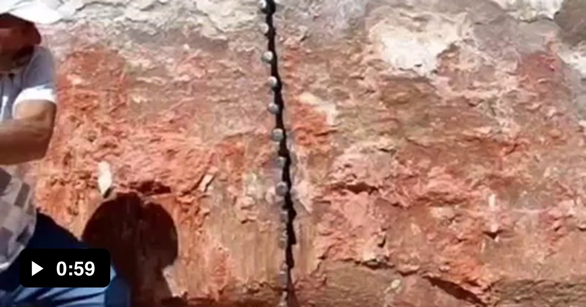 Splitting open a rock - 9GAG