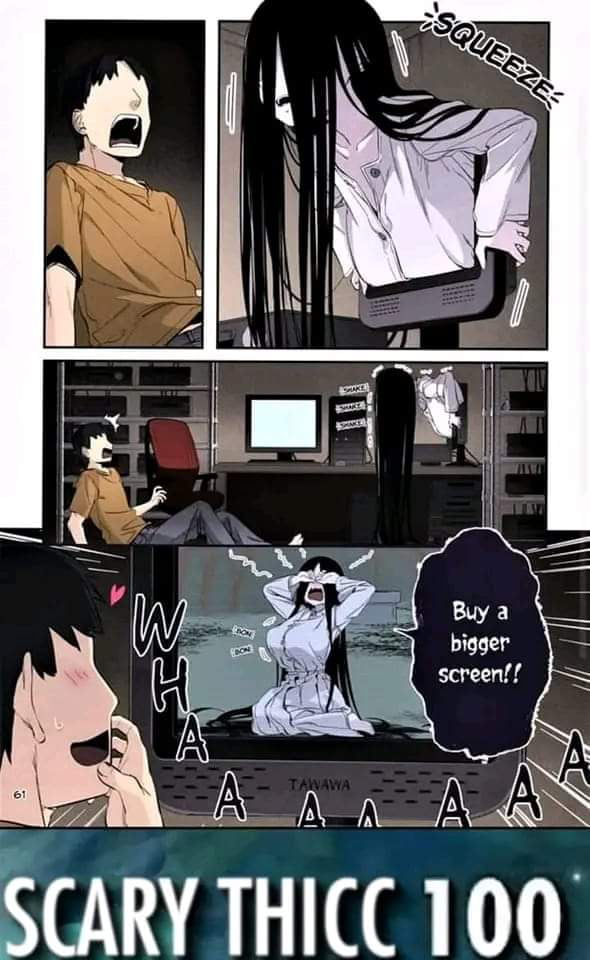 When im otaku and watch horror - 9GAG