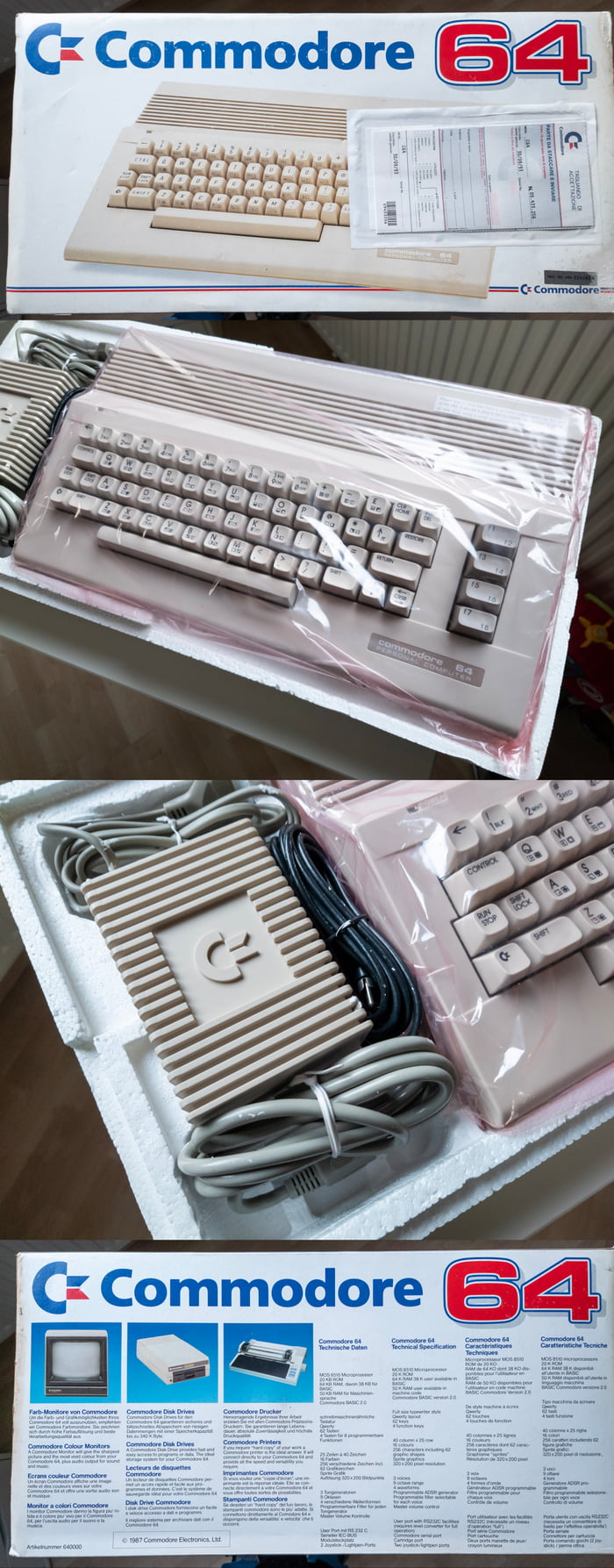 Opening a brand new 80s Commodore 64.. - 9GAG