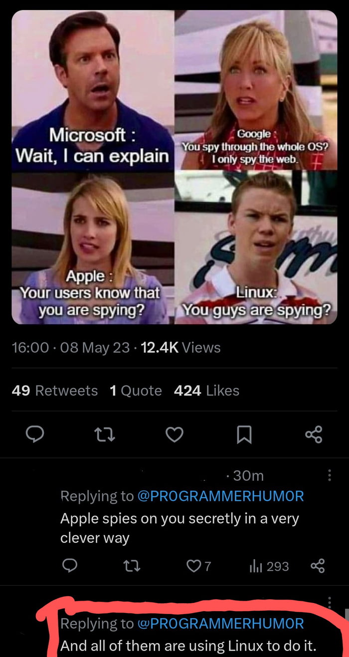 Linux is the real spy... - 9GAG