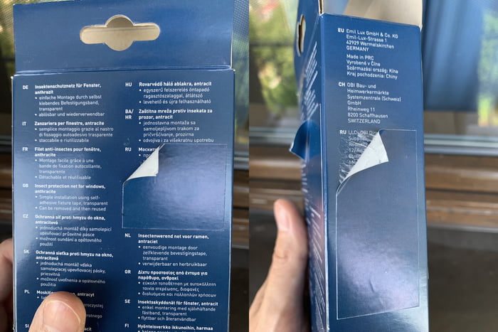 I just bought mosquito window net and wondered what they tried to hide ...