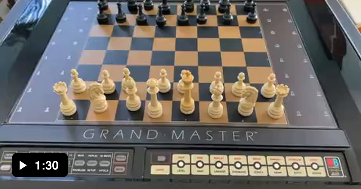 1980s vintage chess computer. Lines up the pieces for you - 9GAG