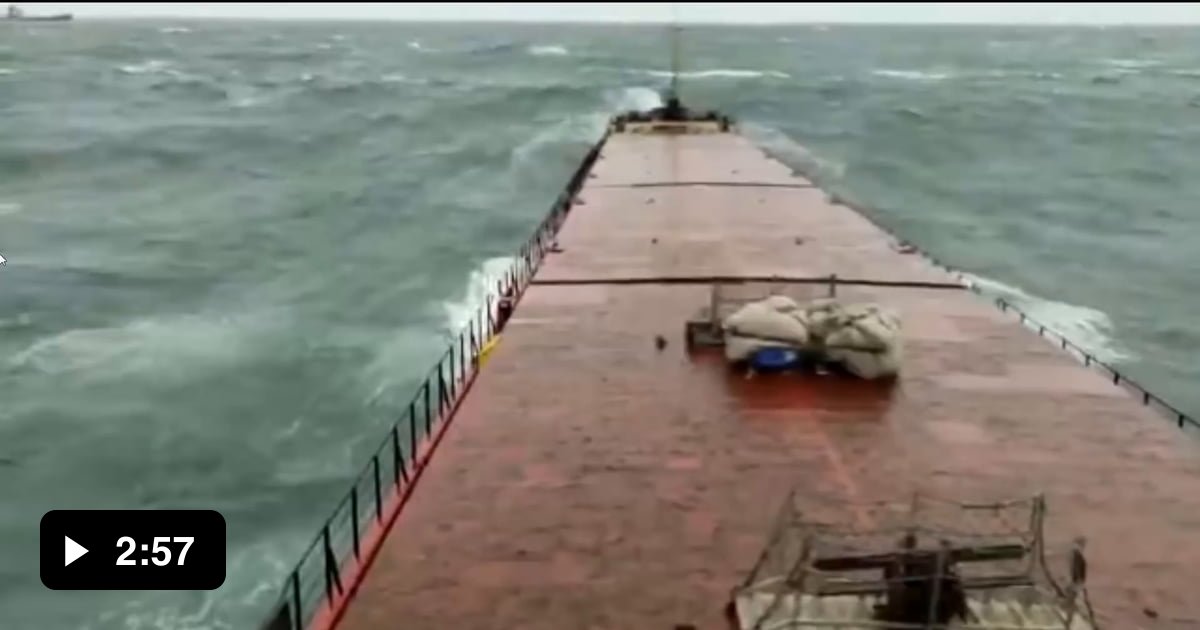 Some of u have been wondering what happens to a long ship in a severe storm - 9GAG
