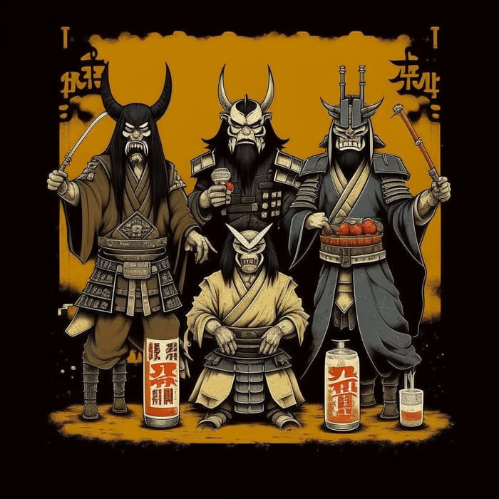 Wanted AI to make "samurai drinking tea" and typed "team" instead ...