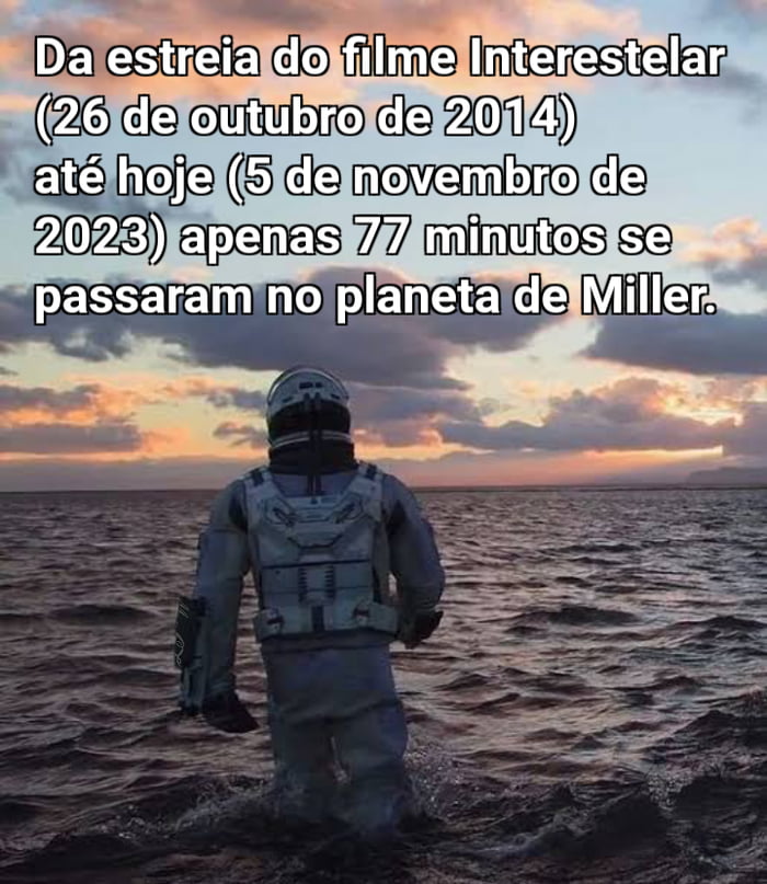 Dilatação temporal: Enquanto se passa 1h no planeta de Miller, na terra ...