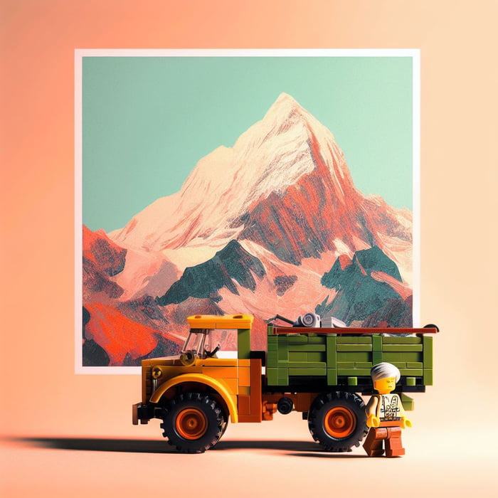 Prompt: Tatra Lego minifigure, abstract art. - 9GAG