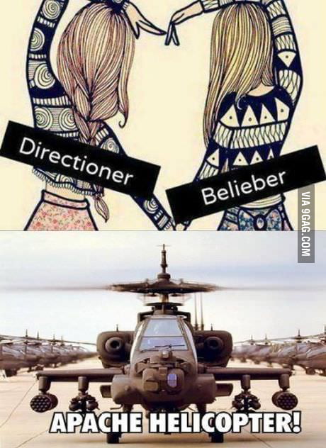 Nothing is stronger than love... except an apache helicopter. - 9GAG