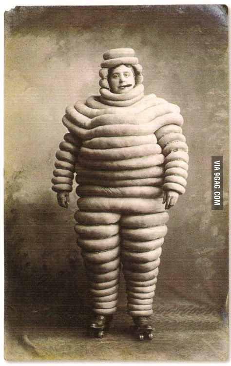 First Michelin mascot in the early 1900's - 9GAG