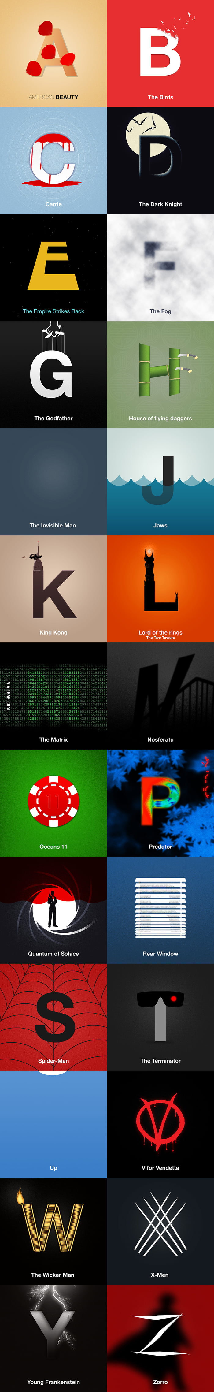 Movie Alphabet - 9GAG