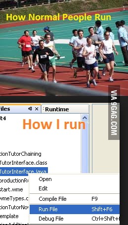 How Normal People Run - 9GAG